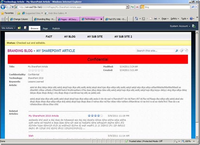 A Static State: Customizing Content Query Web Parts